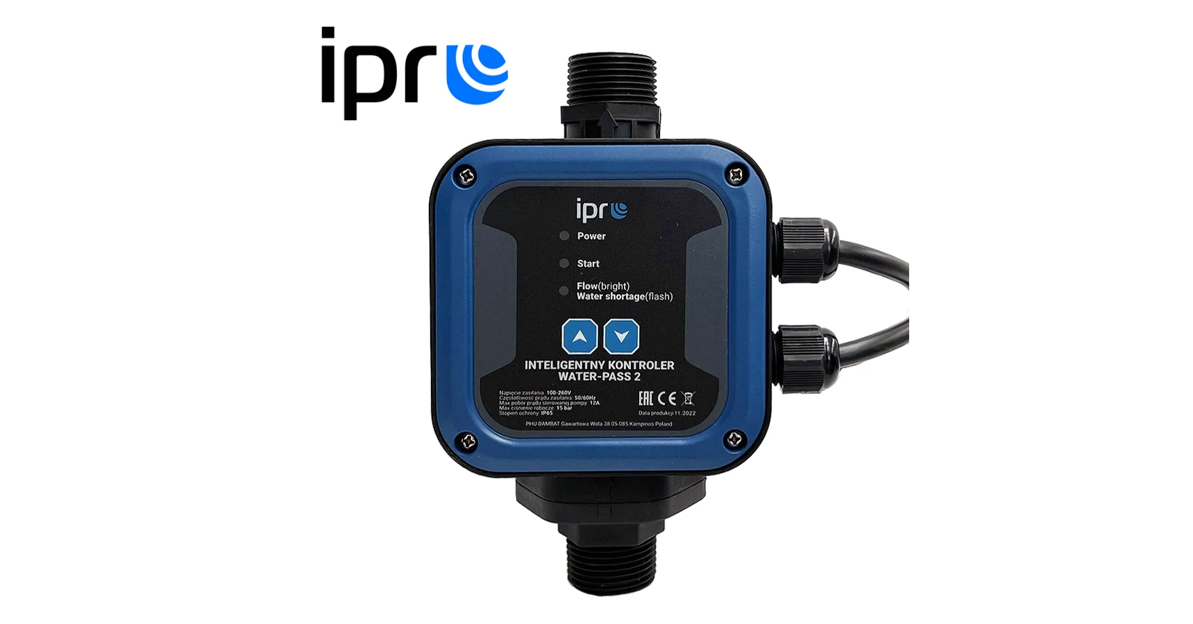 IQ PRO WATER-PASS 2 szivattyúvezérlő –szárazonfutás védelem